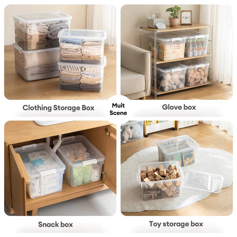 MEYOU Box Organizer Megabox Transparent Plastic Storage Boxes in ...