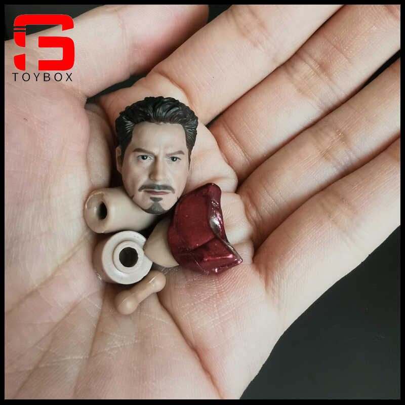 1/12 Scale Tony Stark Head Sculpt Carving Model Fit 6 Inch SHF Male ...