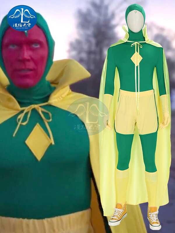 Wanda Marvel and Vision Cosplay Complete Set of Vision Cosplay Same ...