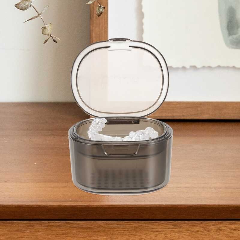 Tooth Brace Box Denture Case Plastic Denture Container Plastic Denture ...