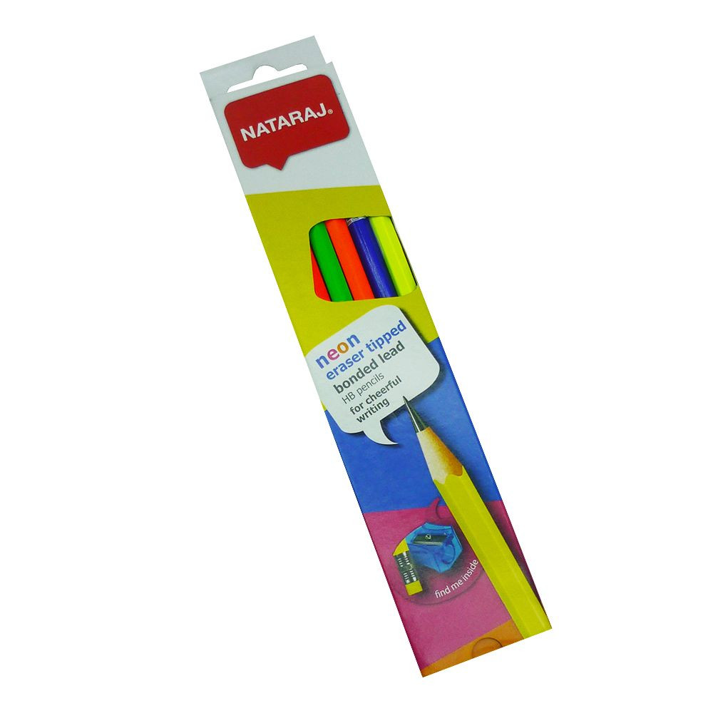 Nataraj Neon Colors cover Pencil HB w/ FREE Sharpener (12 pcs) | Shopee ...