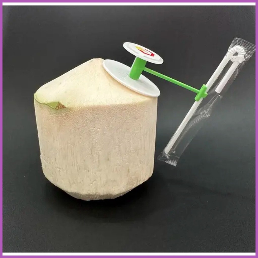 ⚾︎ ℗ 10 Sets Coconut Juice Extractor with Straw reusable portable ...