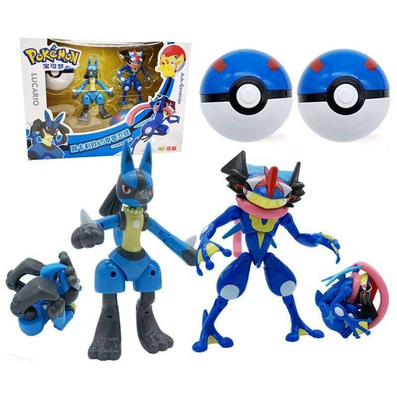 Tt Lucario Greninja Pikachu Charizard Cartoon Action Figure Deformation ...