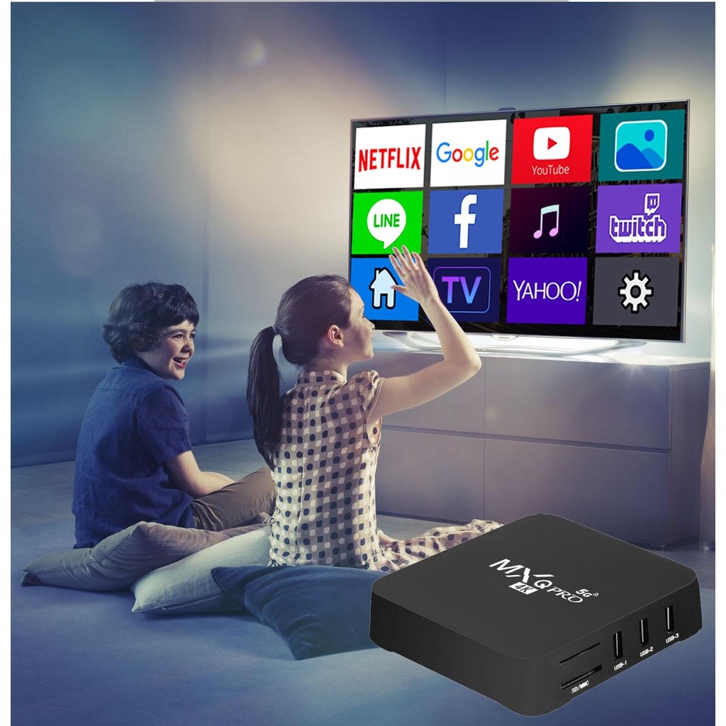 mxq pro tv box 4k 5g 4gb 64gb android smart digibox tv box for tv HD ...