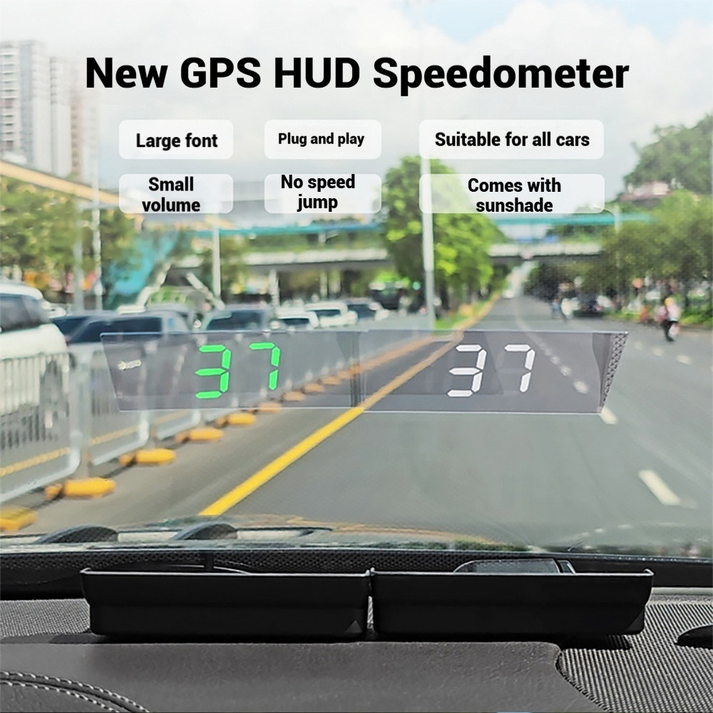 2025 HUD Car Smart Head-up Display 360° Holographic Images Speed Display Car GPS Speedometer USB ...