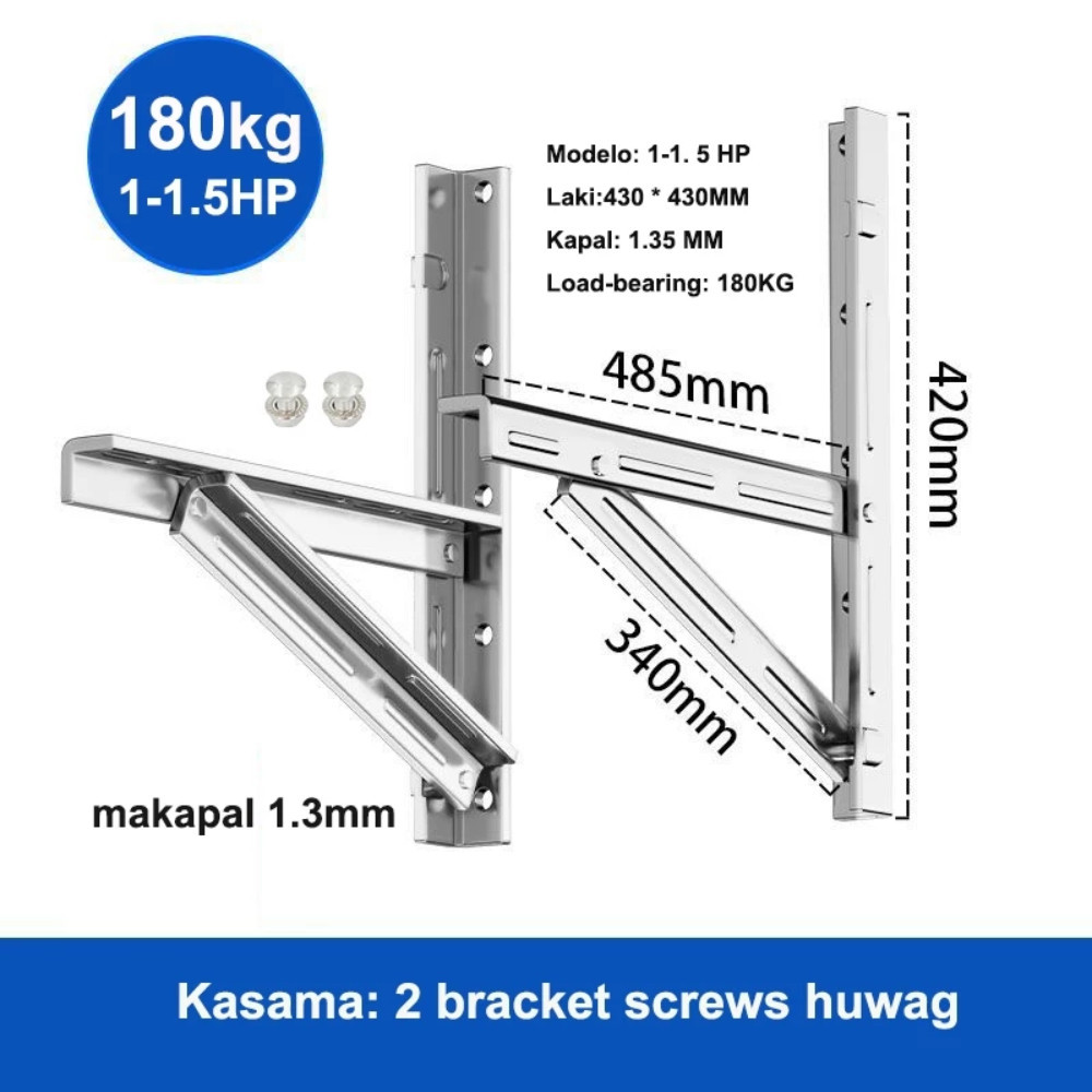AIRCON BRACKET For 1hp-1.5hp 304 Stainless Steel Heavy Duty Adjustable ...