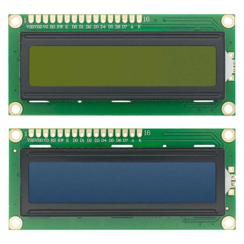 Module LCD1602+I2C Blue / Yellow 16x2 Character LCD Display PCF8574T PCF8574 IIC I2C Interface ...