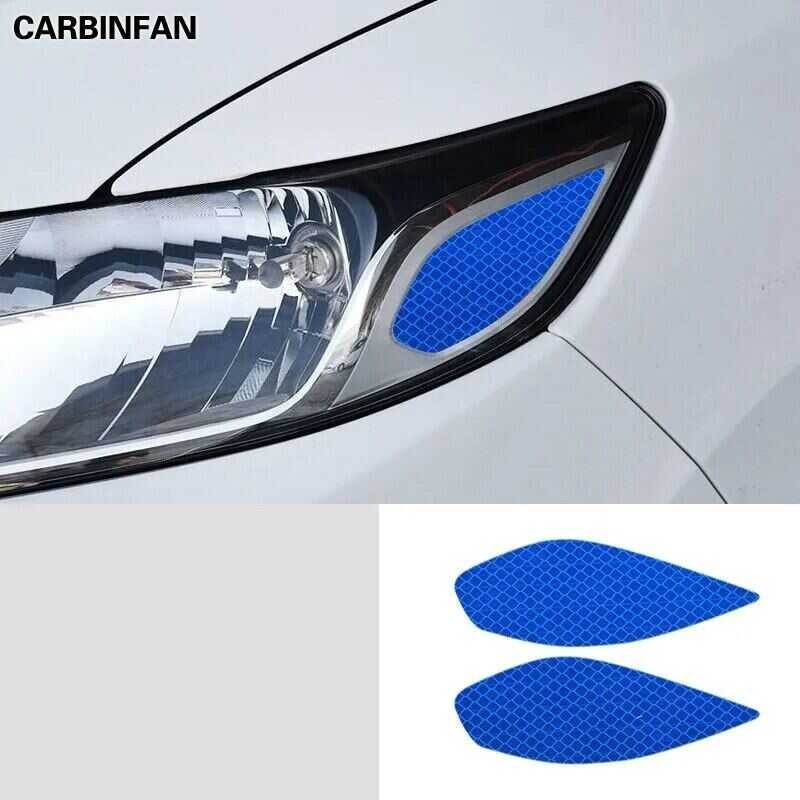 Car Reflector Sticker Front Headlight Vinyl Self-Adhesive Film Safety ...