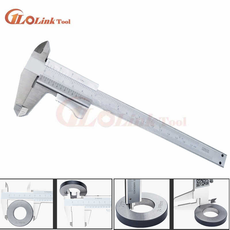 Steel Vernier Caliper na may self lock 6" 0-150 mm Metal Calipers Gauge ...