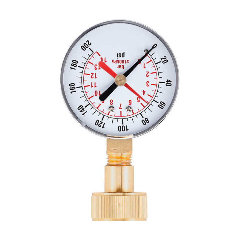 Dial Digital Pressure Meter 0-200 PSI Dial Pressure Tester 0-14 Bar ...