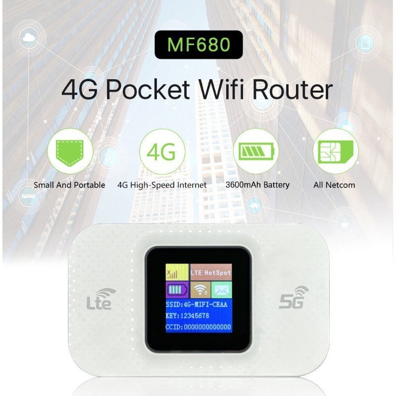 【3000mAh】MF680 150Mbps 4G 5G LTE Pocket WiFi Openline Hotspot Router Modem MIFI Universal Sim ...