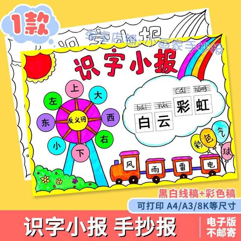 Elektronic version of handwritten poster template for first grade ...