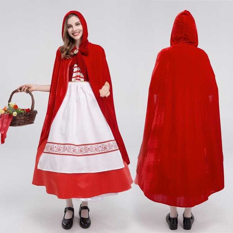 New Halloween Cloak Little Red Riding Hood Cosplay Role Playing Game ...