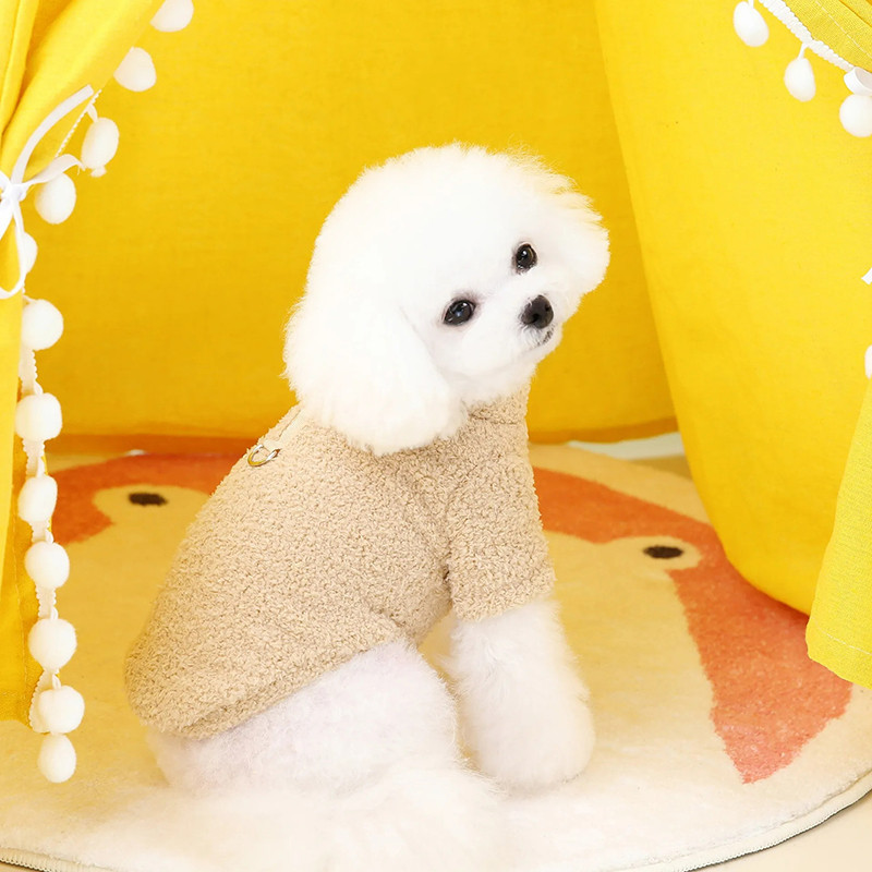 Winter Warm Dog Sweater for Small Dogs Plush Dog Clothes Soft Puppy ...