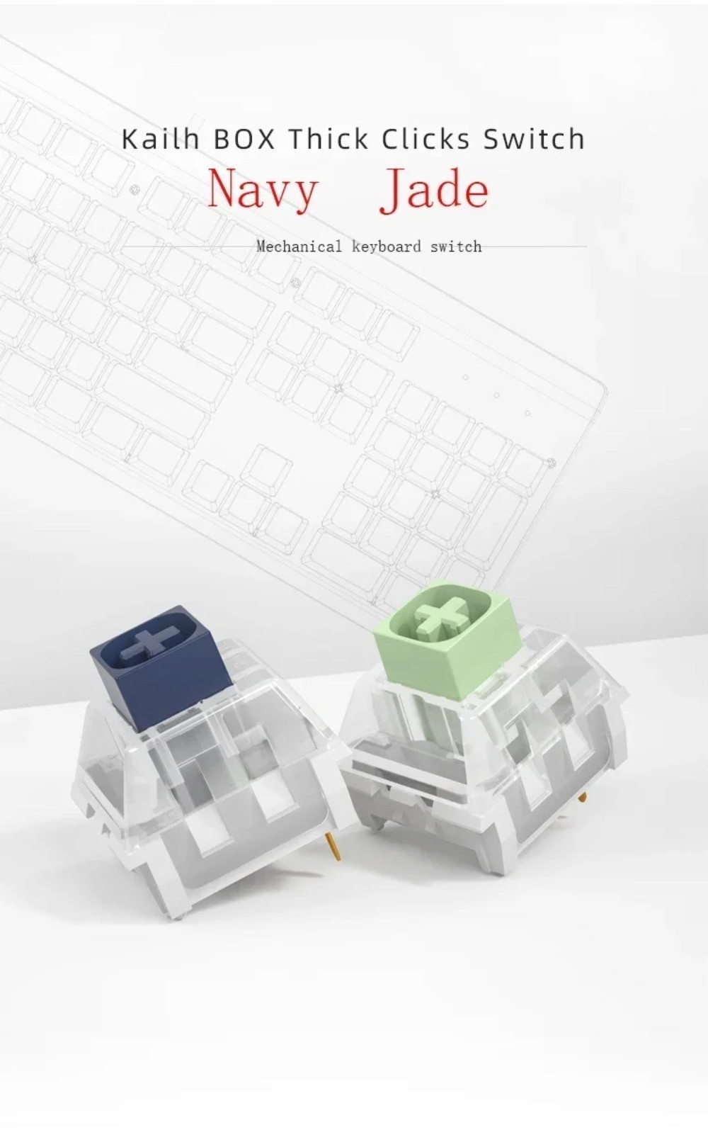 Kailh Box Jade Navy Switch Clicky Tactile Switches for DIY Mechanical ...