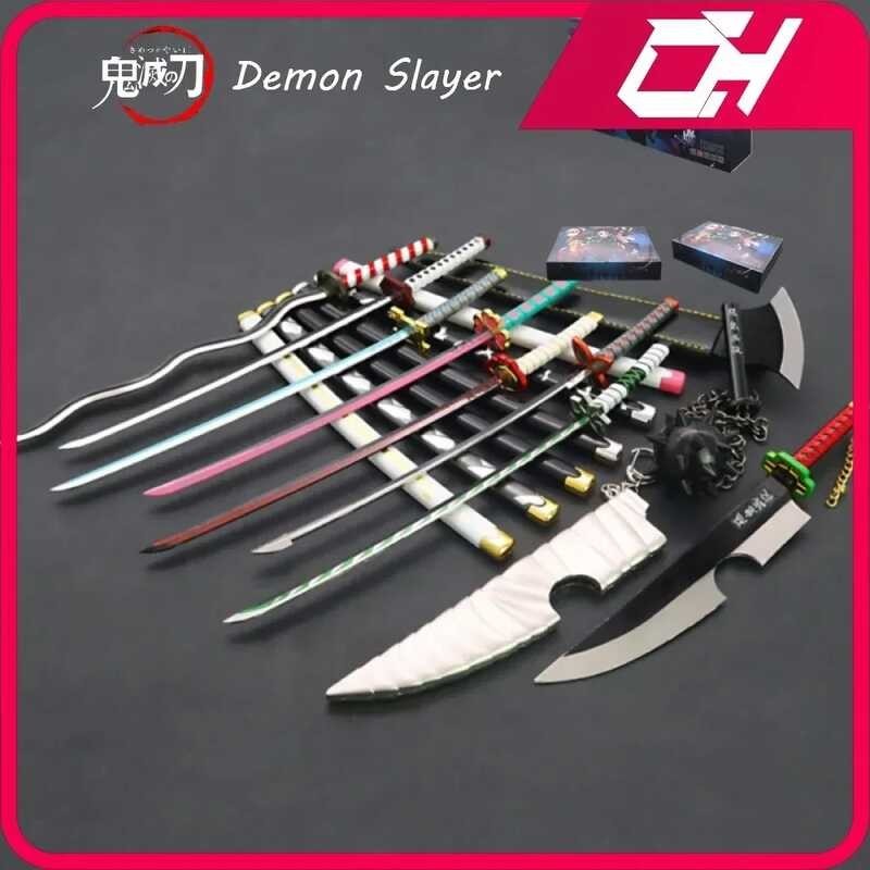 Demon Slayer Sword 9Pcs Katana Sword Nichirin Blade Collection Samurai ...