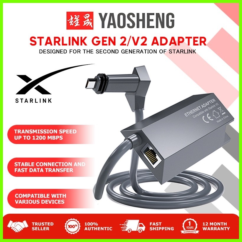 Adaptor Lan Starlink V2/Gen 2 STARLINK ETHERNET ADAPTOR / LAN / RJ45 ...