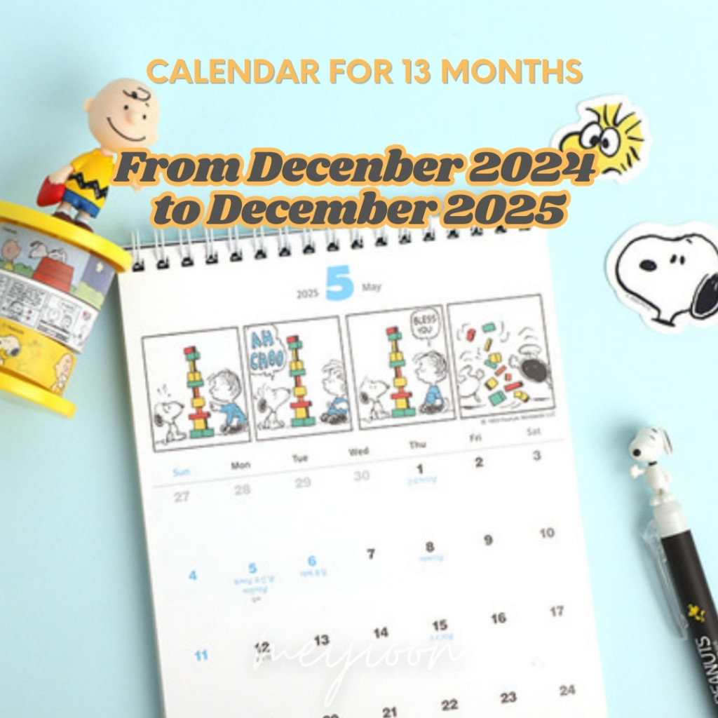⊞ ⎔ ♞,♘from KOREA PEANUTS, 2025 Snoopy and Friends Cartoon 2025 Desk ...