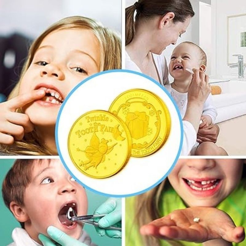CTD Tooth Fairy Coin Tooth Box Set Children Lucky Commemorative Coins ...