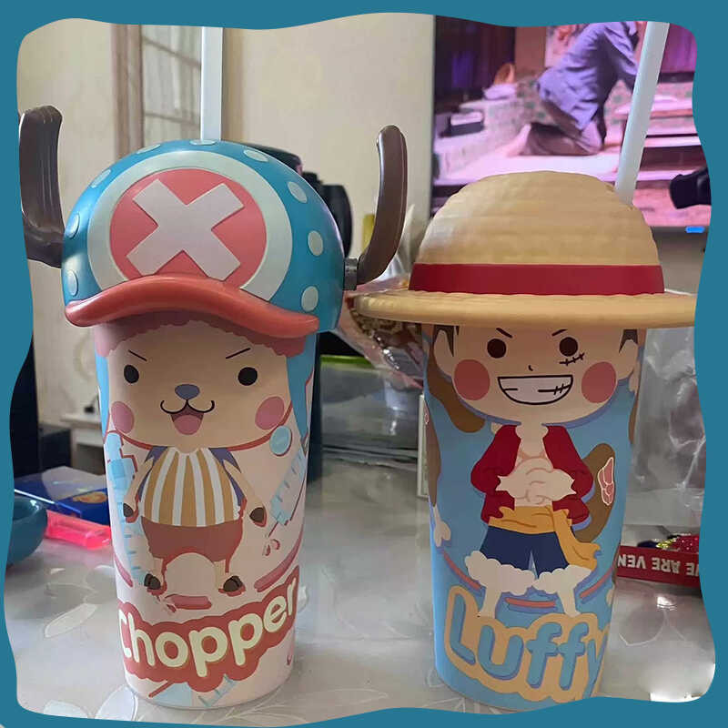 Bandai Original One Piece Luffy Tony Tony Chopper Movie Straw Cup ...