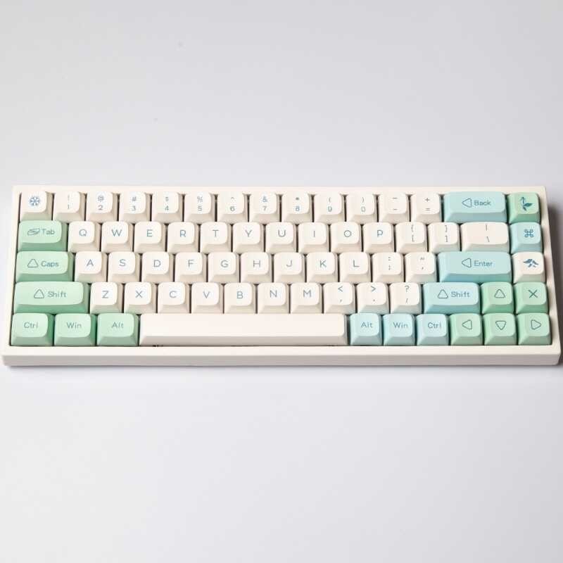 Ice Crystals Mint Keycaps XDA Profile PBT Sublimation For Keyboard ...