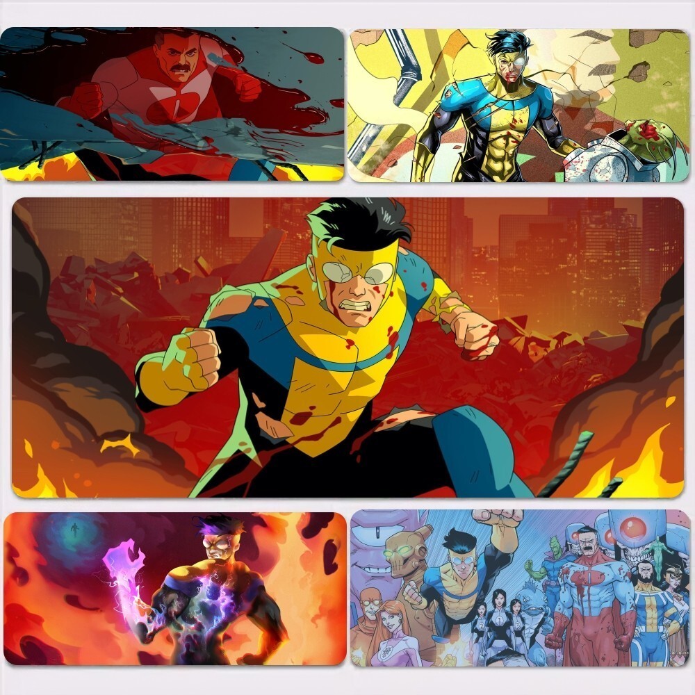 I-Invincible Cartoon Mousepad Large Gaming Compute Gamer PC Keyboard ...