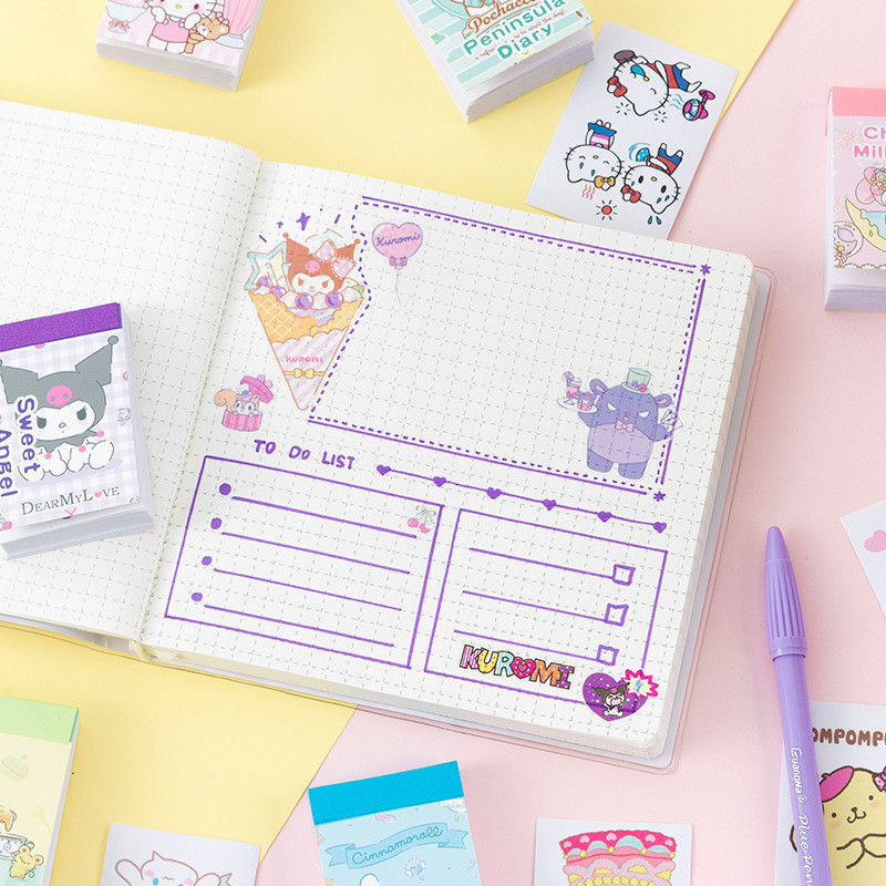 50pcs Cartoon Kuromi Sticker for Notebook Sanrio Cinnamoroll Stickers ...