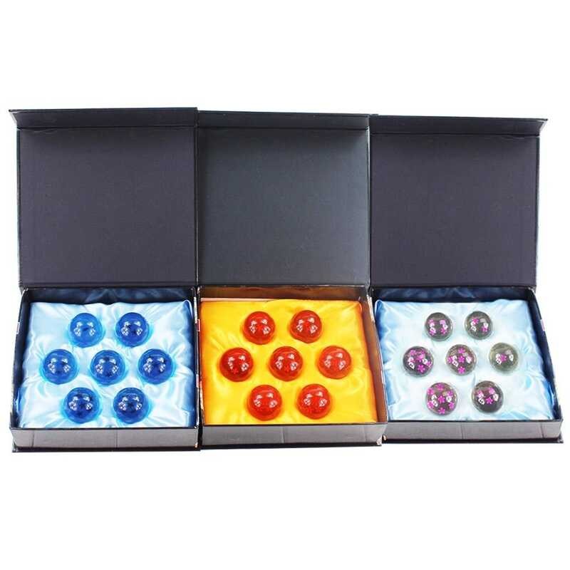 7Pcs/Set 3.5Cm 4Cm Dragon Ball Z DBZ Anime Crystal Ball Goku Shenron ...