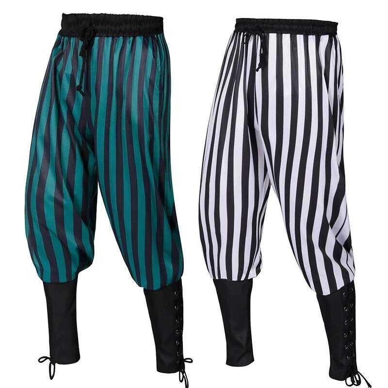 Tt Tt Men Renaissance Medieval Gothic Stripped Clown Pirate Horseman ...