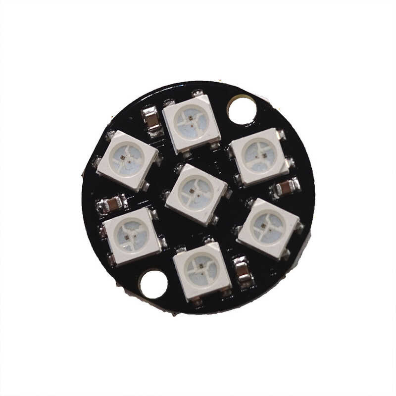 7-bit WS2812 B 5050 RGB LED with built-in full-color driver, circular ...