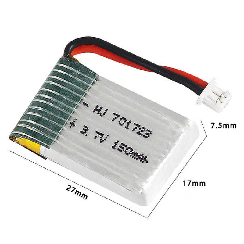 3.7v 150mAh 701723 Lipo battery Model Drone UDIRC U839 Aircraft H20 Quadcopter S8 Skytech M67 ...