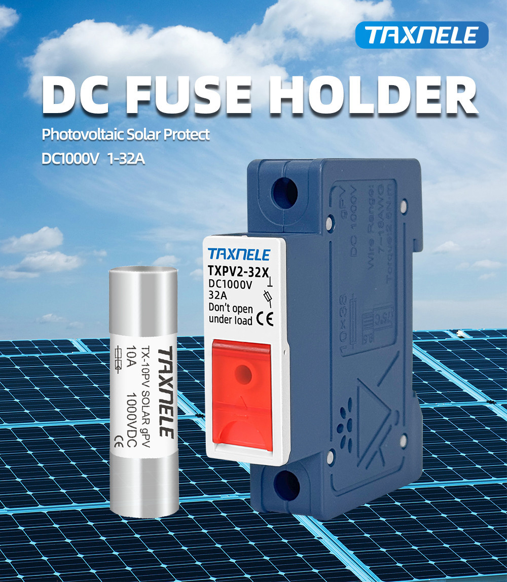 Solar DC Fuses 1000V PV Photovoltaic 10A 15A 20A 25A 30A DC Fuse Holder ...
