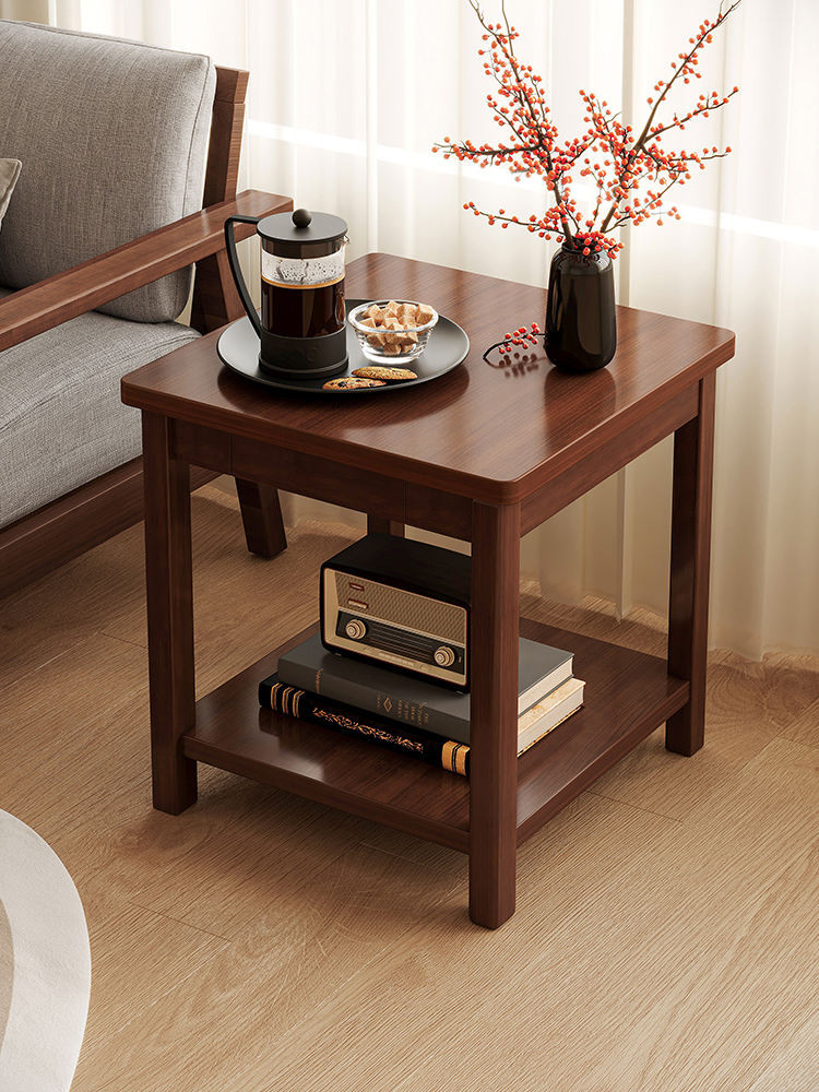 Sofa Side Cabinet, Small Square Table, Solid Wooden Legs, Small Coffee ...