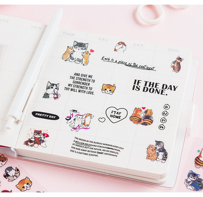 Idako pet Planet Series 10 Sheets Cuckoo Card Handbook Stickers Cute ...