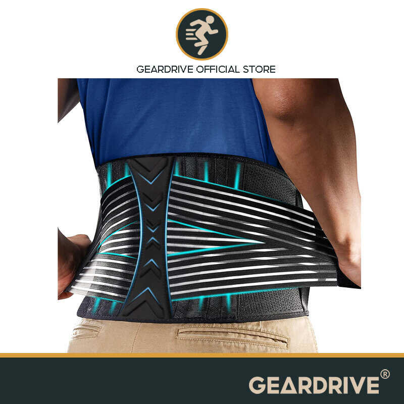 GEARDRIVE Lumbar Support/Back Brace For Lower Back/Waist Support With 8 ...