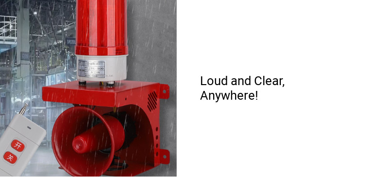 Fire Alarm Industry Red LED Emergency Warning Light Voice and Light ...