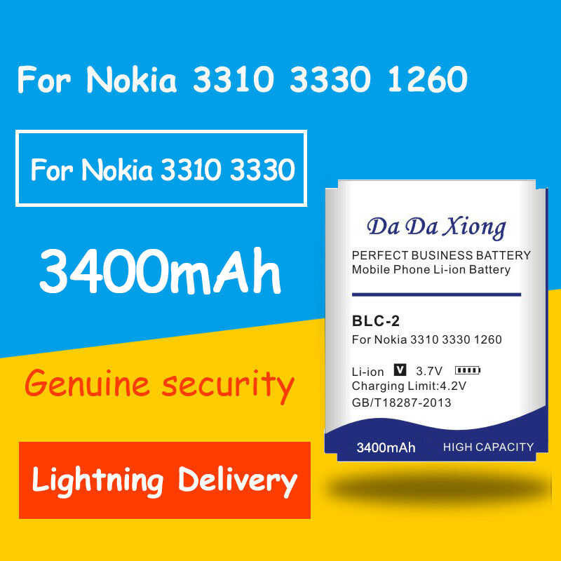 Li Ion Phone Battery Para Sa Nokia 3400mah Blc 2 Blc2 3310 3330