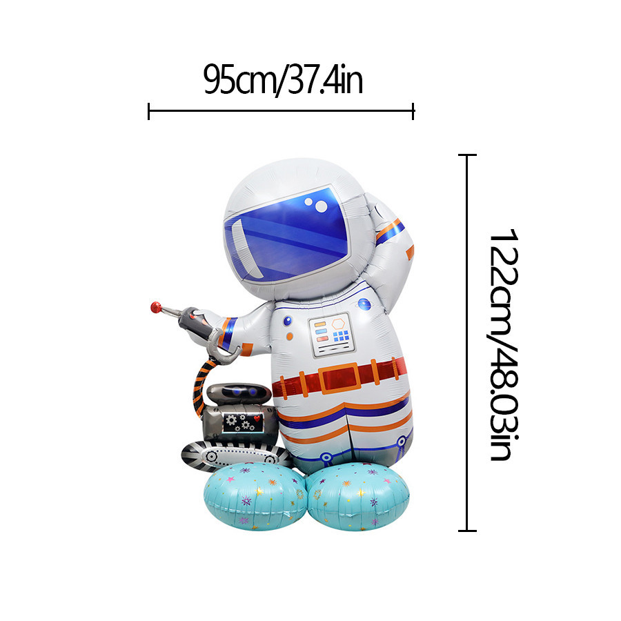 Outer Space Astronaut Rocket Plane Foil Balloons Aluminum Balloons Baby ...