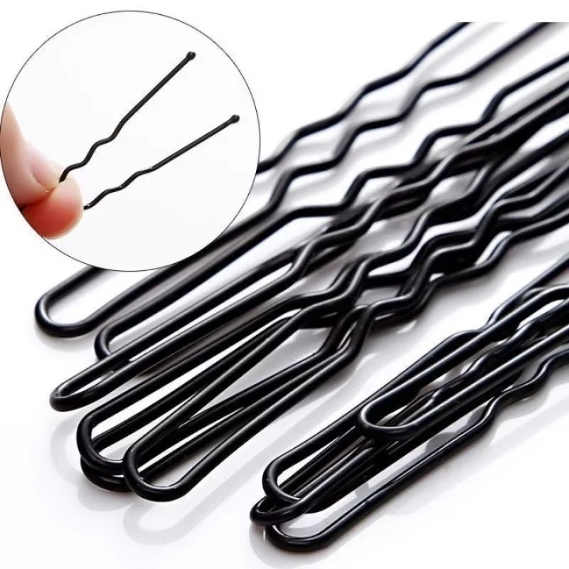 10/30/50/100Pcs Black U-Shaped Hairpin / Invisible Bobby Pin / Salon ...