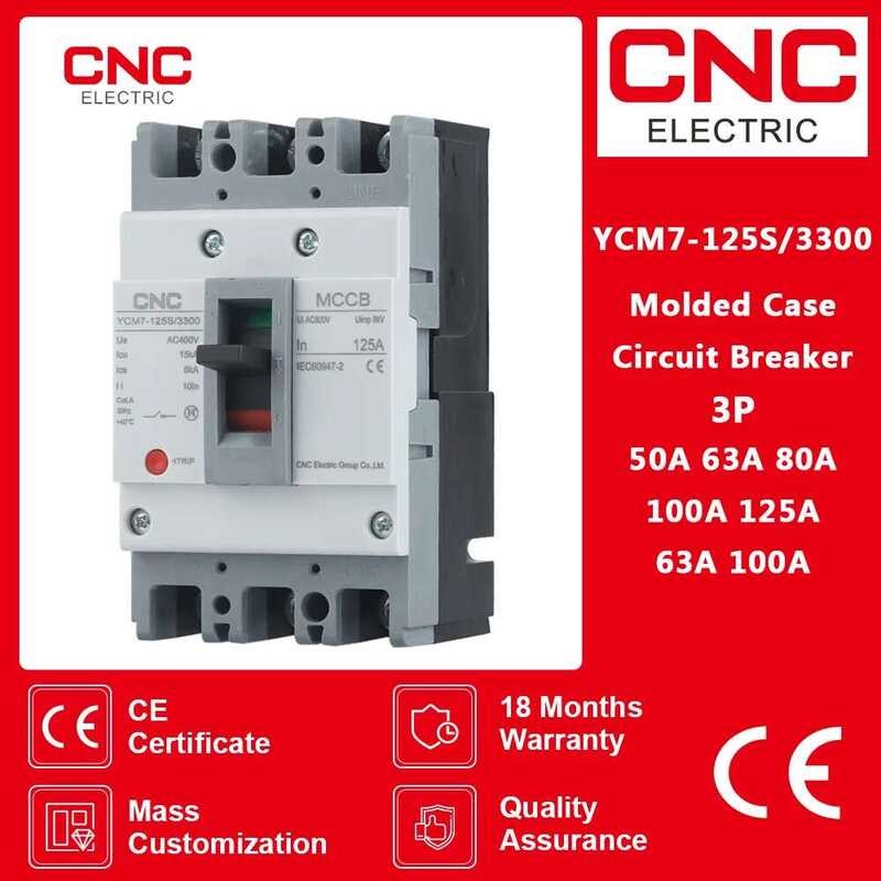 Tt CNC 3P 125A Ac400v 15Ka MCCB Moulded Case Circuit Breaker Solar Switch Motor Protection ...