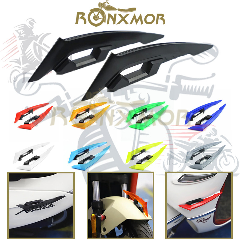RONXMOR 2PCS Motorcycle Front Fairing Winglets E-bike 1pair Universal ...