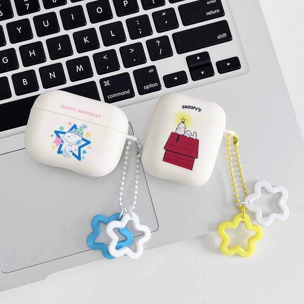 Cartoon Snoopy Soft Case For Apple Airpods 2 1 Cover Transparent ...