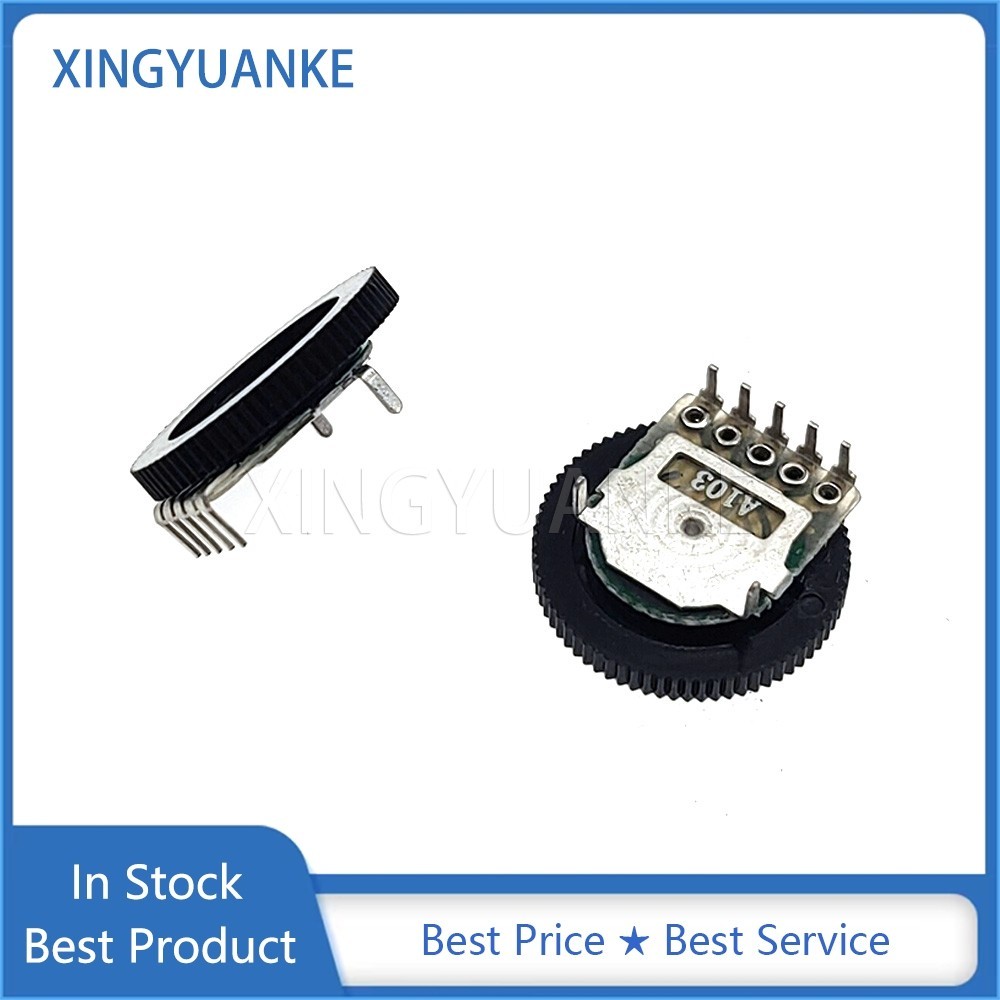 5PCS Double Dial Taper Volume Wheel Duplex Potentiometer A103 A10K Gear ...