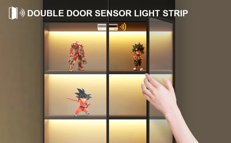 Smart Door Proximity Sensor Control LED Under Cabinet Lights 12V COB ...