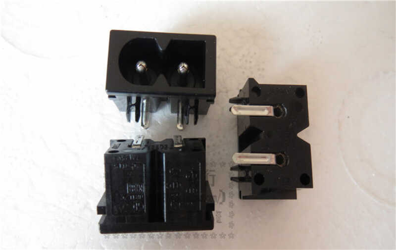 Japanese EDK AC-M15 8-shaped AC power socket 2.5A250V 8-shaped two hole ...