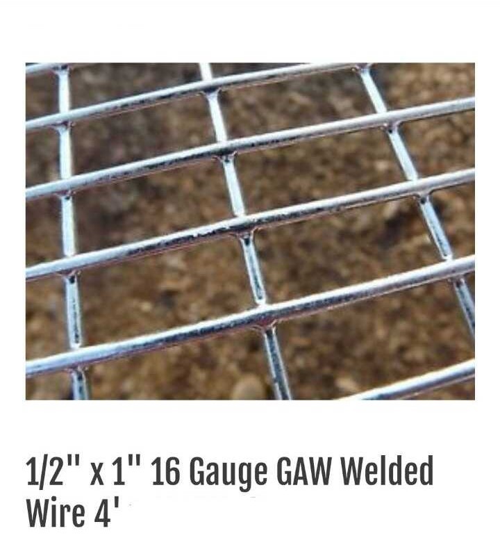 Welded Wire Galvanized Screen Gauge 16 1/2" x 1" x 4 ft. Sold by 2 ...