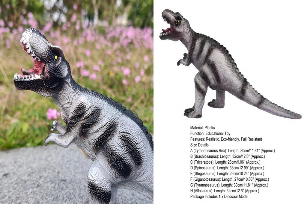 SU Dinosaur Model Toy Early Learning Solid Model Realistic ...