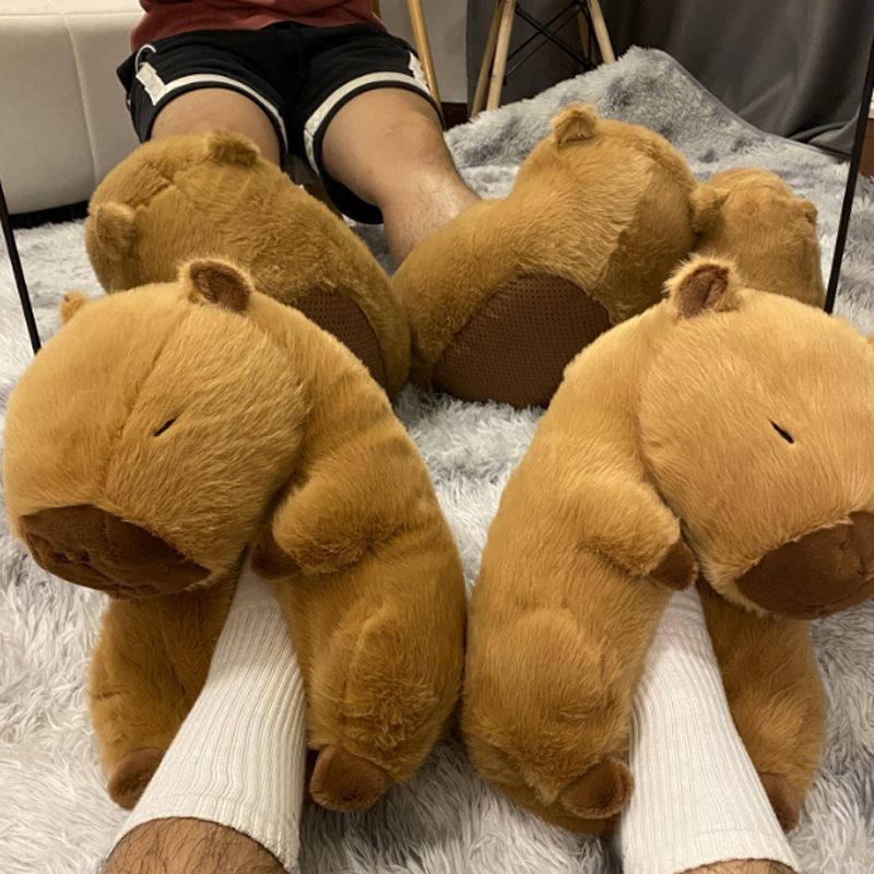 New Capybara Slippers Winter Couple slippers Warm Cotton Shoes Home ...
