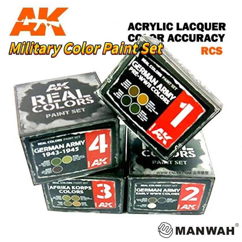 AK RCS001-023 Real Colors Paint Set Model Painting War Color Acrylic ...
