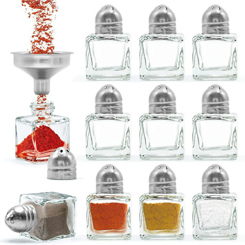 10/15ML Mini Seasoning Bottle - Transparent Glass Spice Jars - BBQ ...
